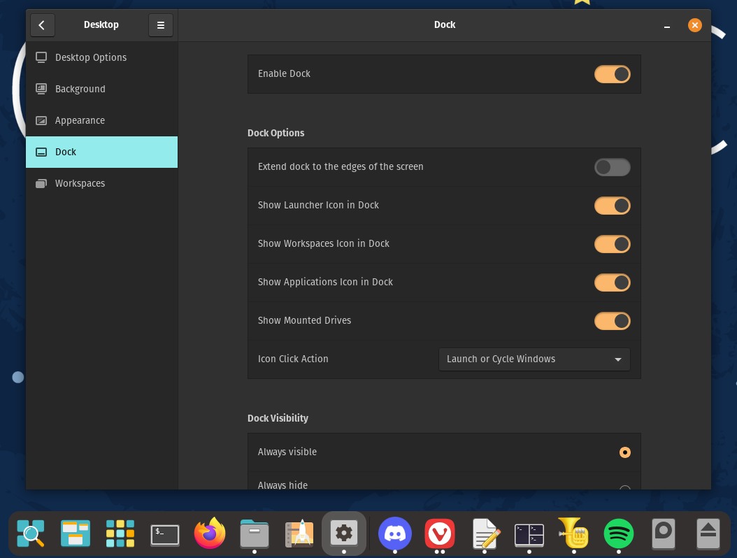 Dock (Move or Customize) - System76 Support