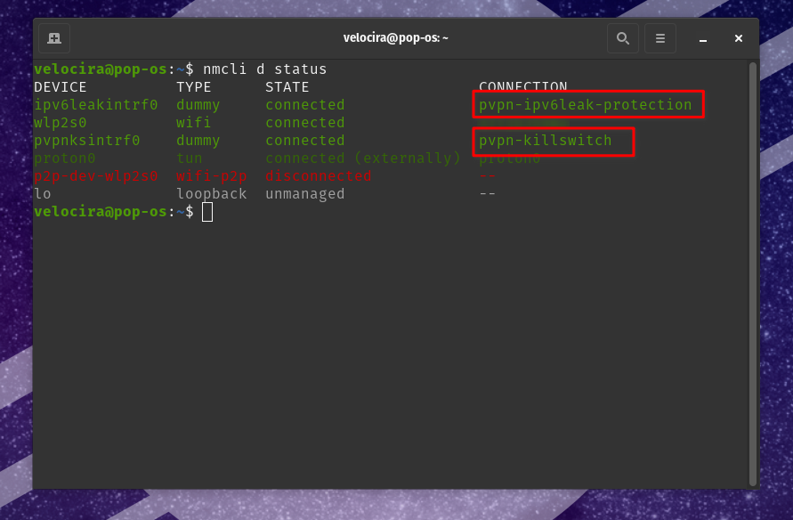 Manually Disable the ProtonVPN Permanent Kill Switch - System76 Support