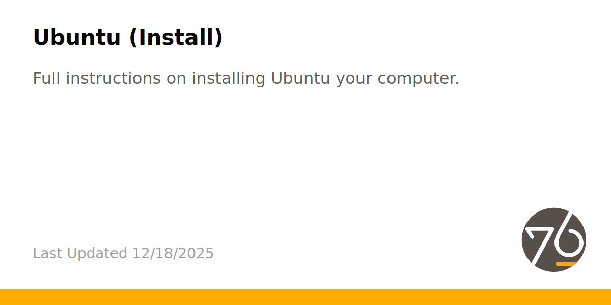 Ubuntu (Install) - System76 Support
