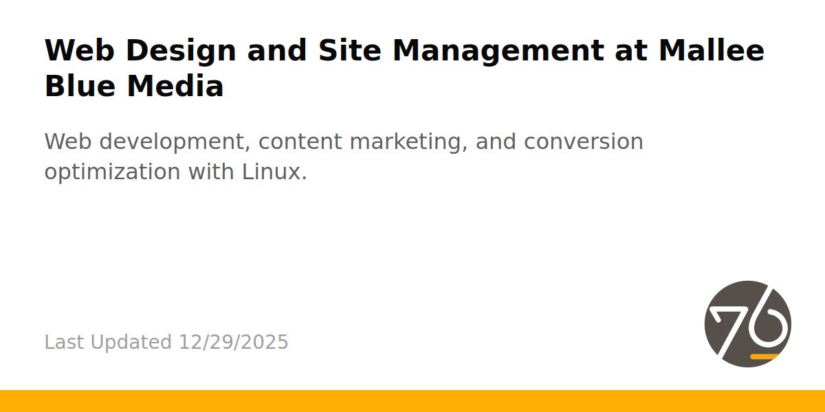 Web Design and Site Management at Mallee Blue Media - System76 Support